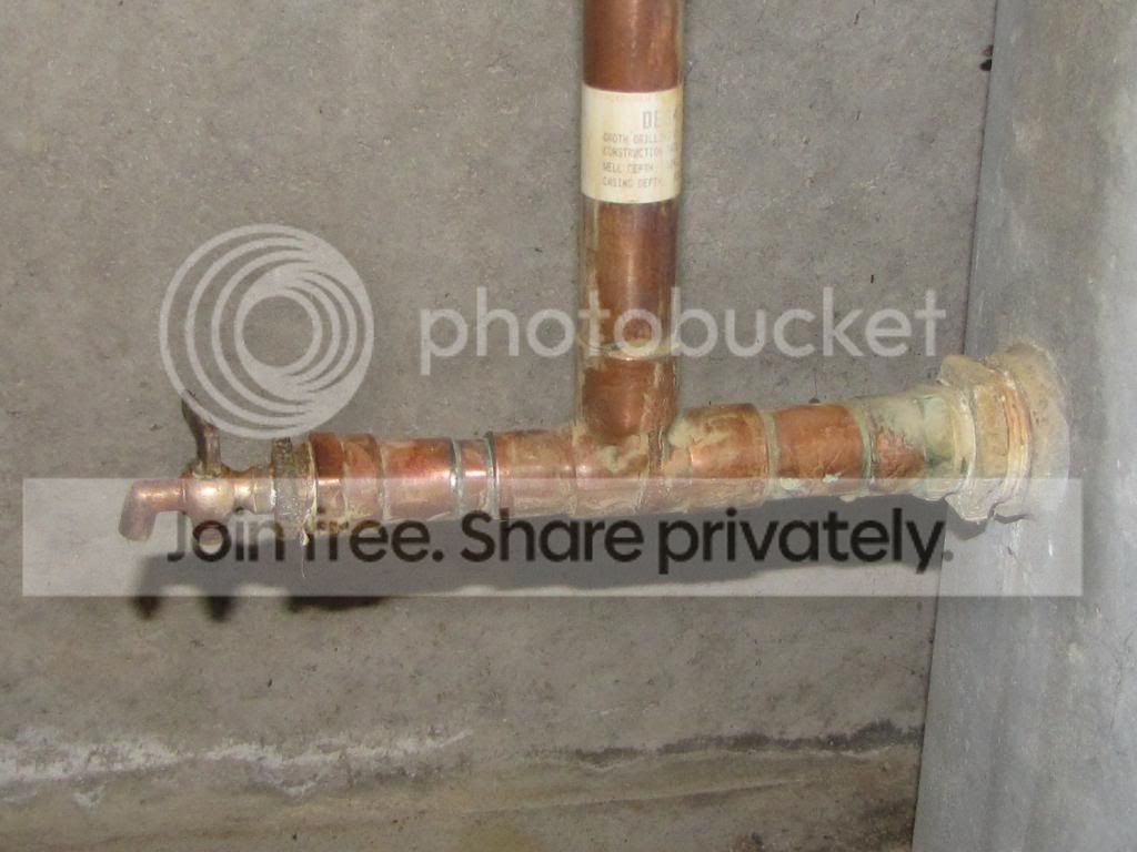 replace relief tap on well water tank